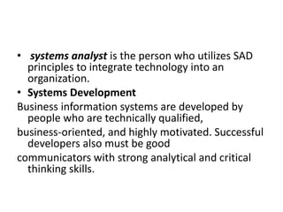Lesson 1 System Analysis and Design | PPTX | Computing | Technology ...