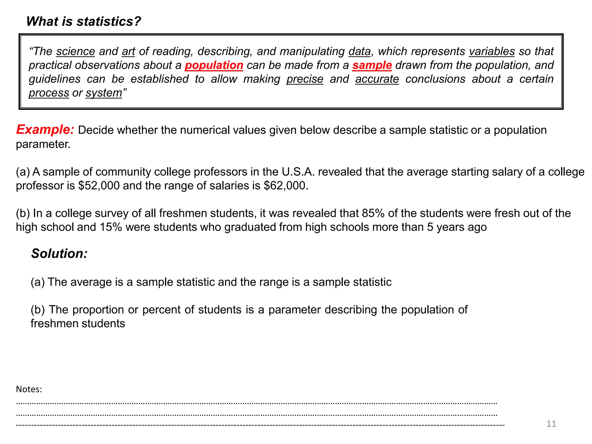An Overview of Basic Statistics | PPT