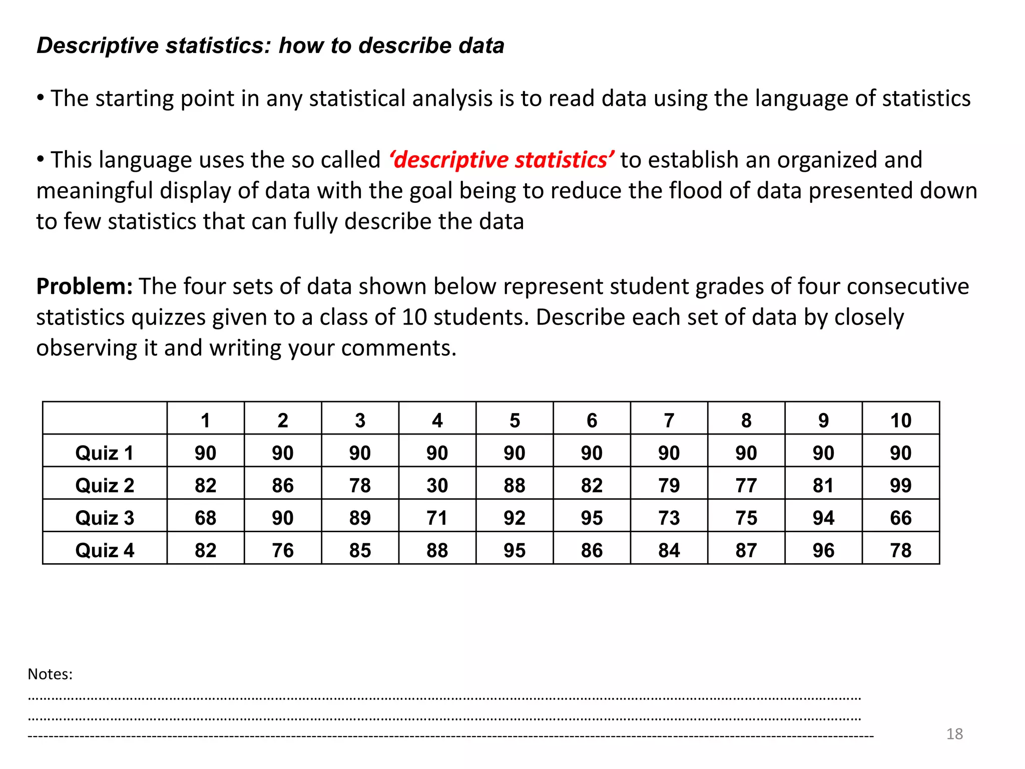 An Overview of Basic Statistics | PPT