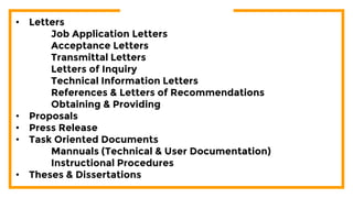 Basics of Technical Writing | PPTX