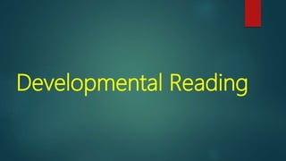 Developmental Reading | PPT
