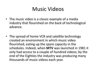 Lesson 1 - Introduction to Music Video | PPTX