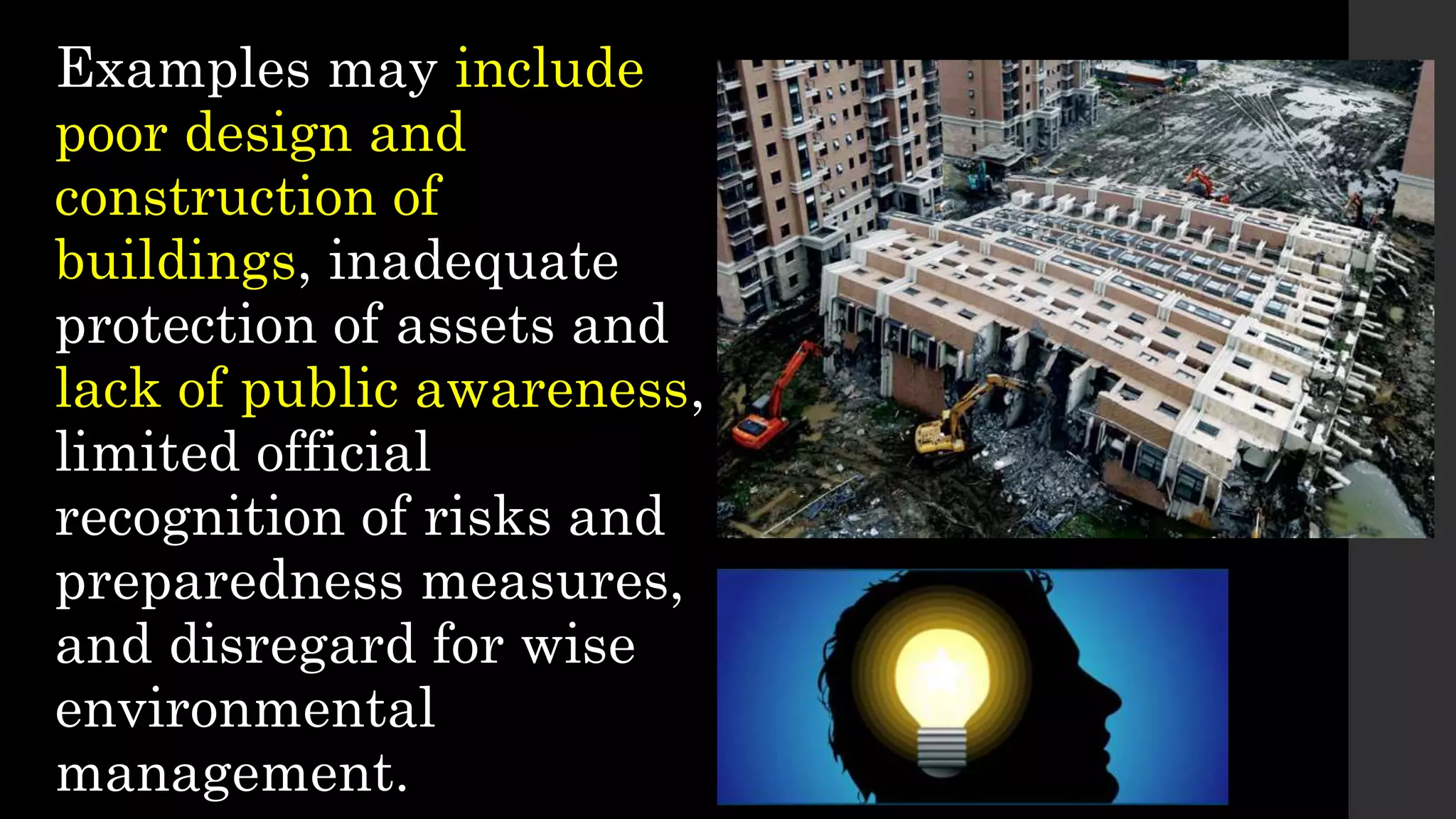 Disaster, Hazard, Types of Hazard (Natural and Man Made Hazards), and ...