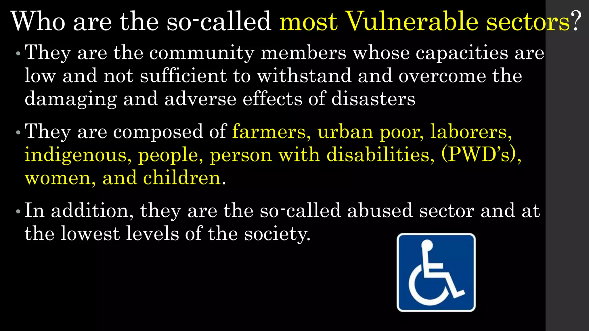 Disaster, Hazard, Types of Hazard (Natural and Man Made Hazards), and ...