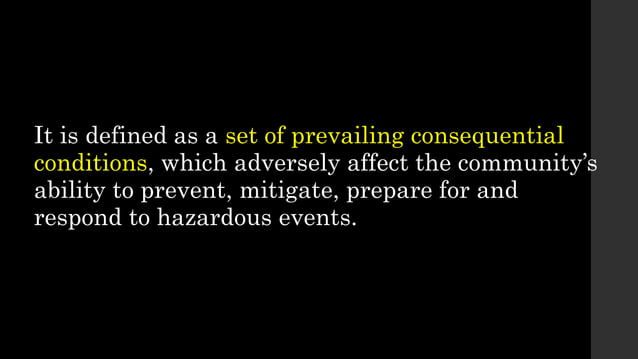Disaster, Hazard, Types of Hazard (Natural and Man Made Hazards), and ...