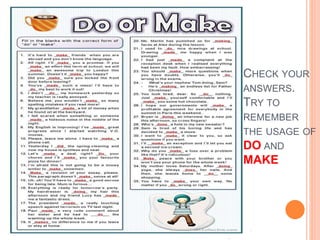 Lesson 1. do vs make | PPT