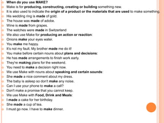 Lesson 1. do vs make | PPT