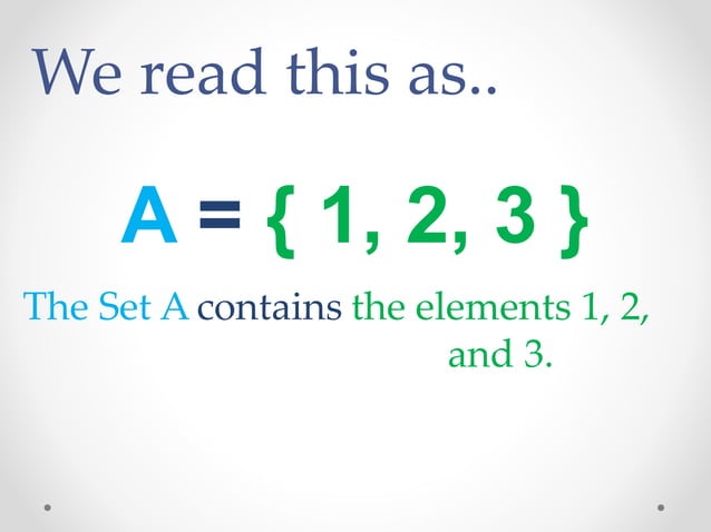 Lesson 1.1 basic ideas of sets part 1 | PPTX | Programming Languages ...