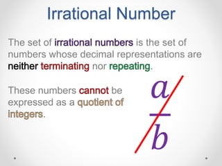 Lesson 1.2 the set of real numbers | PPTX