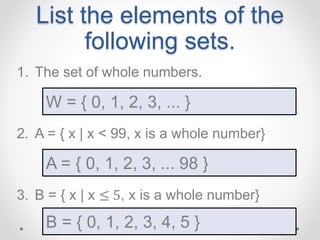 Sets Of Real Numbers