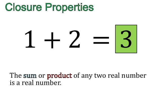 Lesson 1.3 properties of real numbers