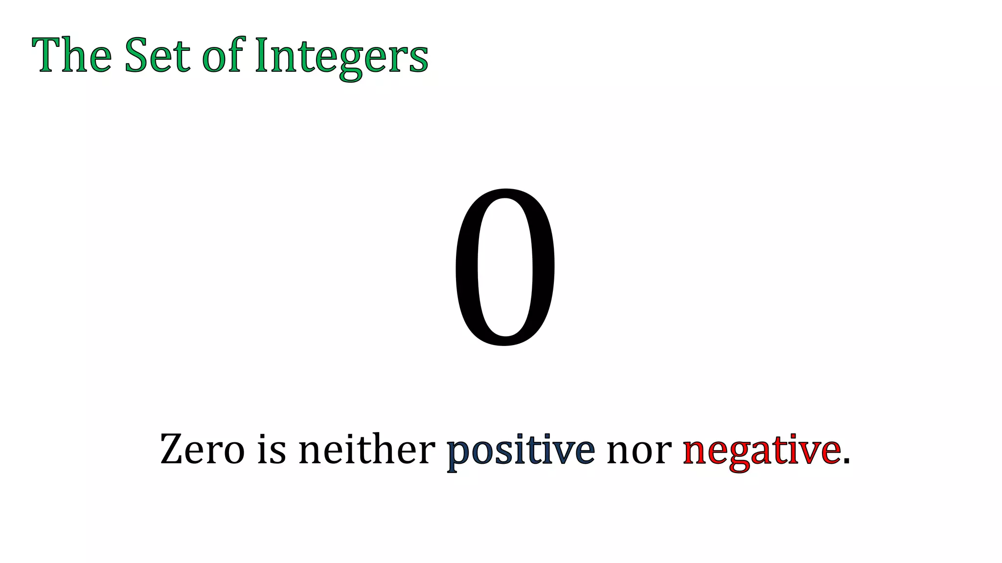 Lesson 1.4 the set of integers | PPTX