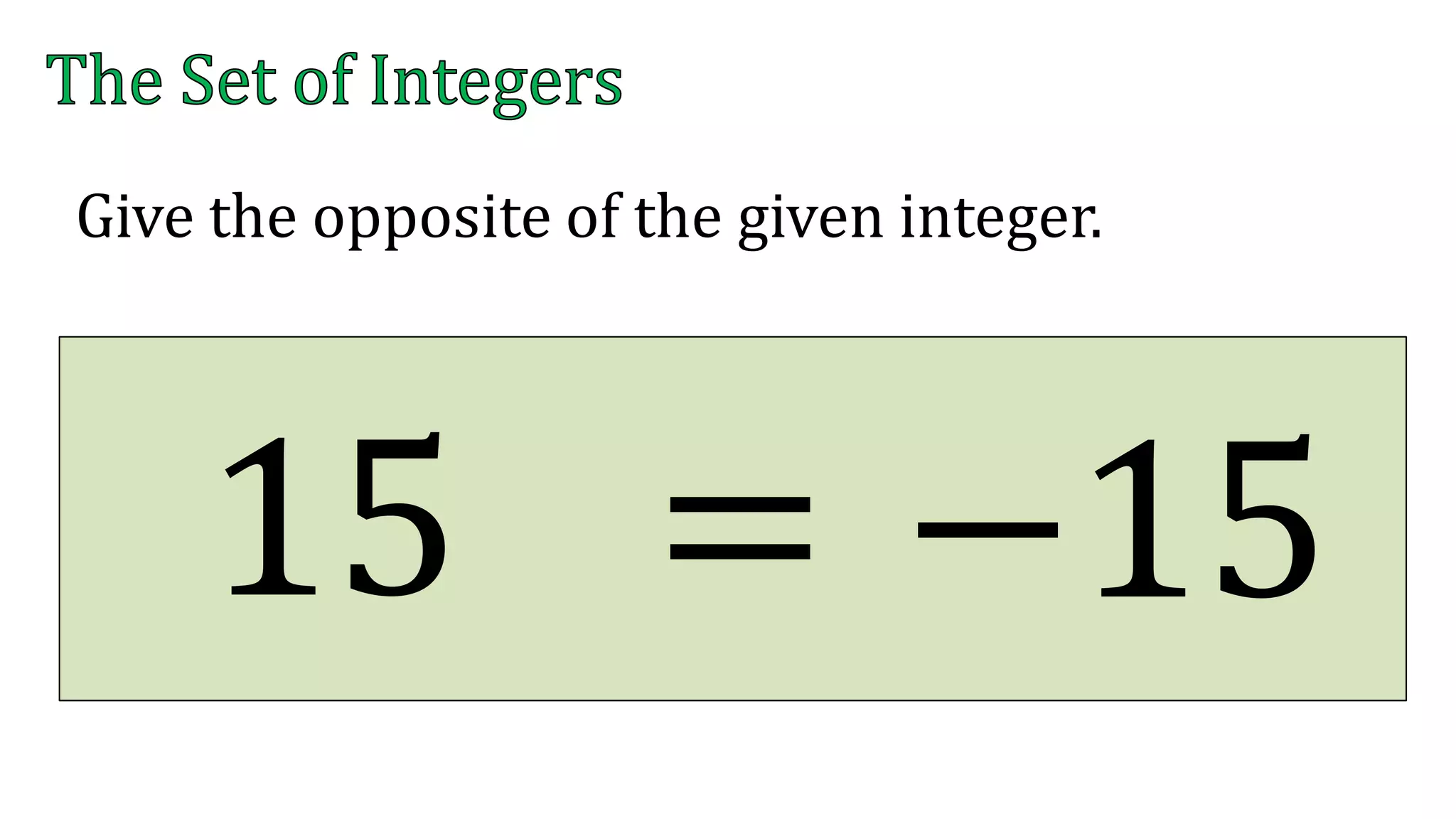 Lesson 1.4 the set of integers | PPTX