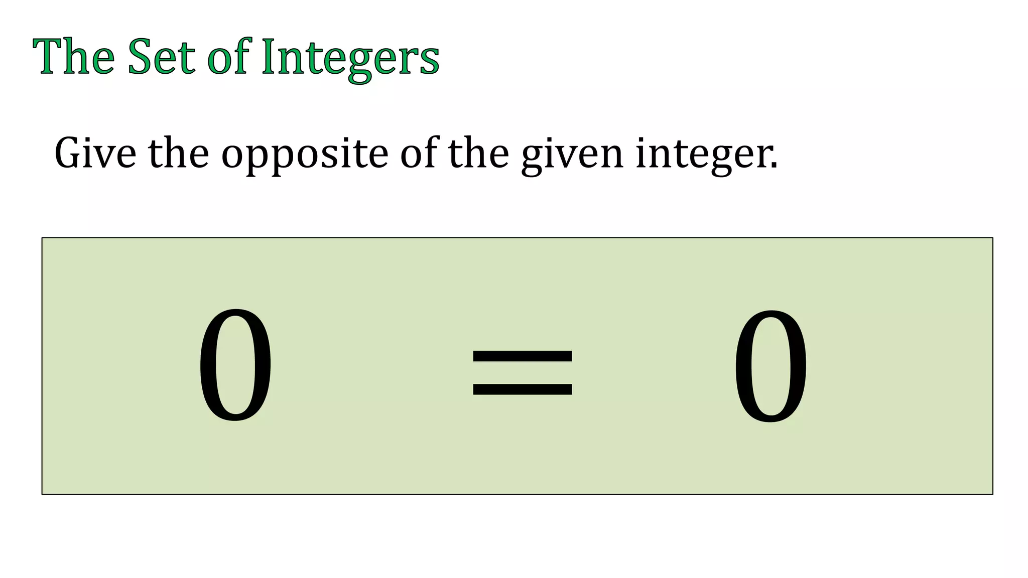 Lesson 1.4 the set of integers | PPTX
