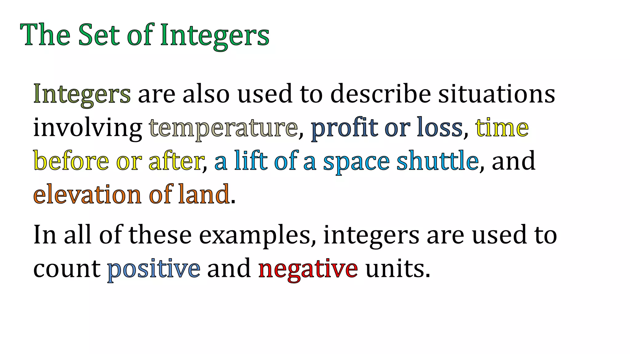 Lesson 1.4 the set of integers | PPTX