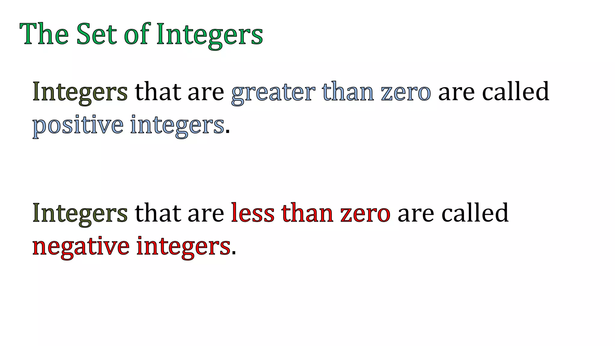 Lesson 1.4 the set of integers | PPTX