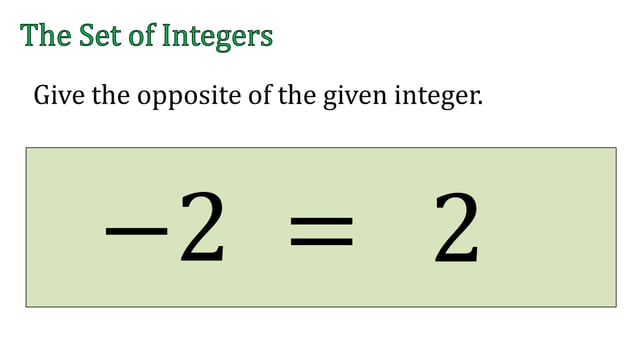 Lesson 1.4 the set of integers | PPTX