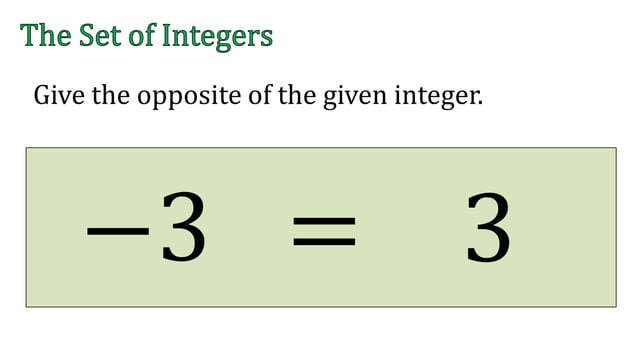 Lesson 1.4 the set of integers | PPTX