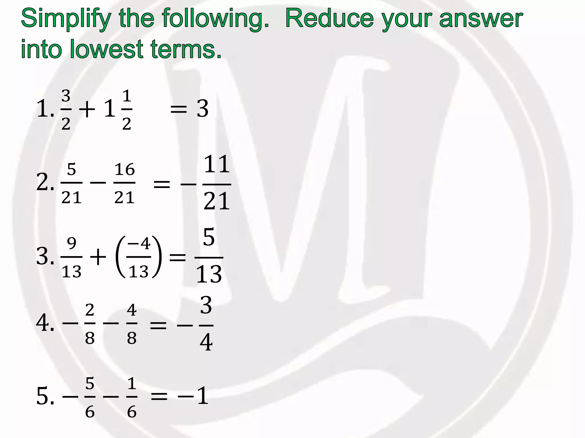 Lesson 1.9 a adding and subtracting rational numbers | PPTX