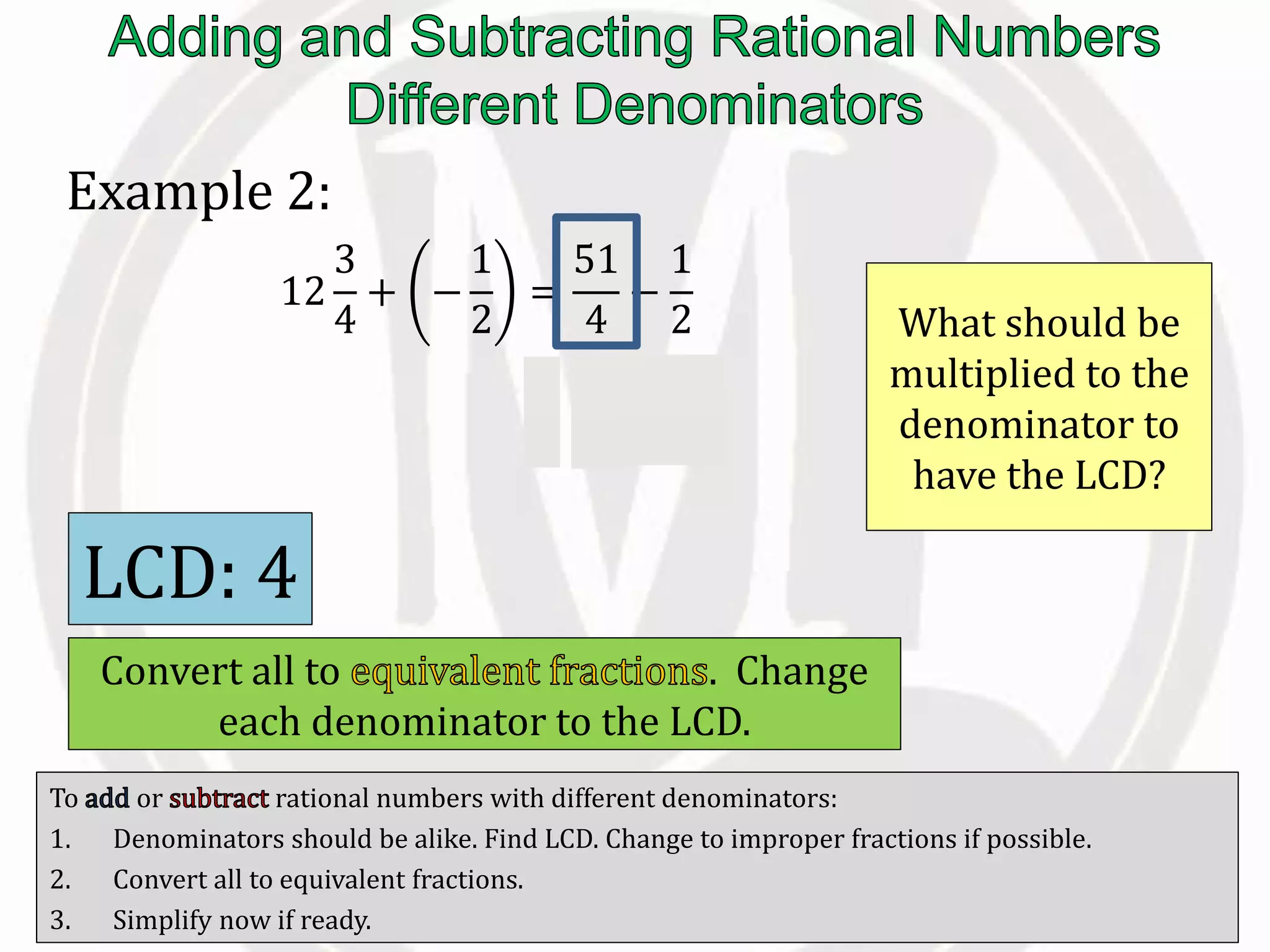 Lesson 1.9 a adding and subtracting rational numbers | PPT