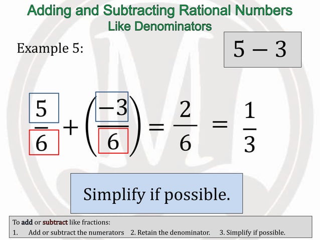 Lesson 1.9 a adding and subtracting rational numbers | PPTX