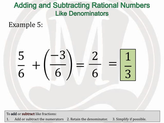 Lesson 1.9 a adding and subtracting rational numbers | PPTX