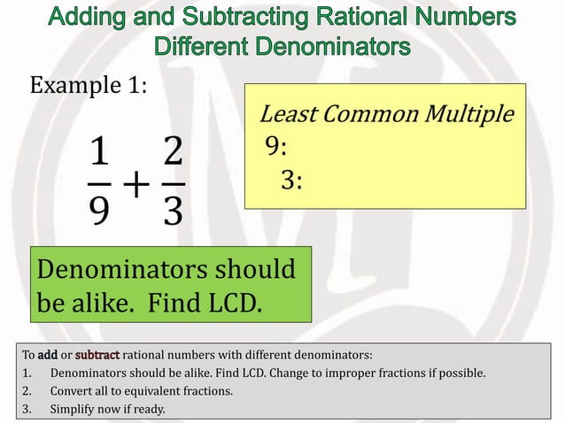 Lesson 1.9 a adding and subtracting rational numbers | PPTX