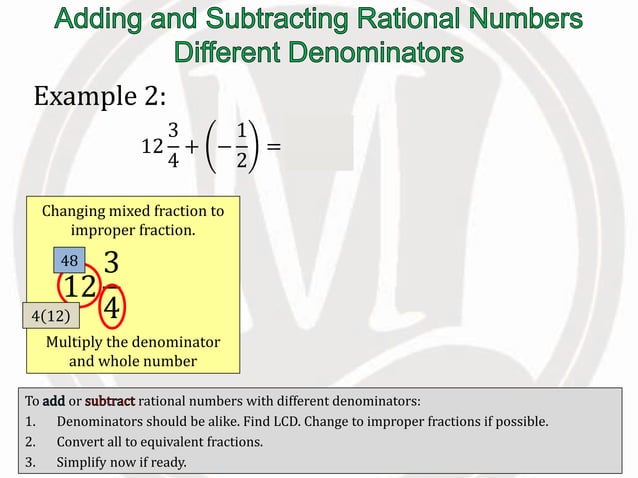 Lesson 1.9 a adding and subtracting rational numbers | PPT