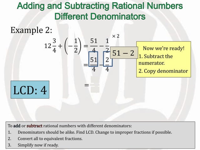 Lesson 1.9 a adding and subtracting rational numbers | PPTX