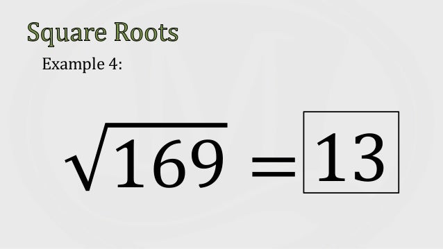 Lesson 1.10 square roots