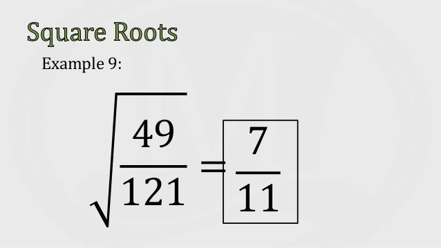 Lesson 1.10 square roots