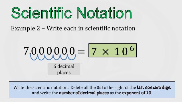 Lesson 1.11 scientific notation
