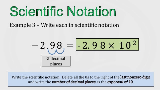 Lesson 1.11 scientific notation