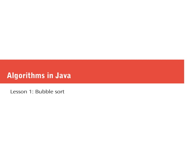 Algorithms In Java | Bubble Sort | Full Code Shown | ODP