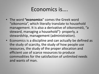 Lesson 1 what is economics | PPTX