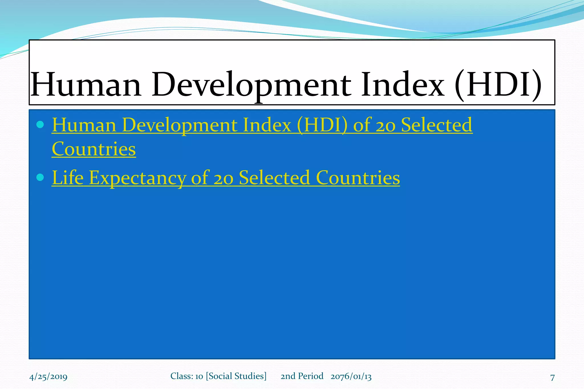 Human Development Index Hdi In Nepal Ppt