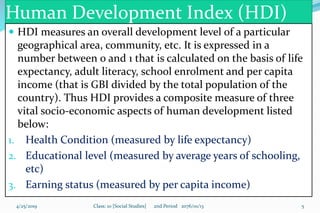 Human Development Index (HDI) in Nepal | PPTX