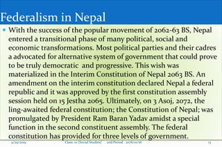 Concept of Regional Development and Federalism | PPTX