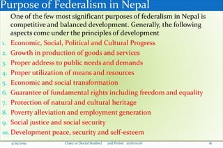 Concept of Regional Development and Federalism | PPTX