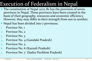 Federal Provinces of Nepal | PPTX