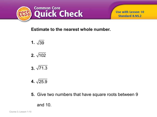 Lesson 1.10 grade 8 | PPT