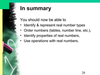 Lesson 1 1 properties of real numbers | PPT