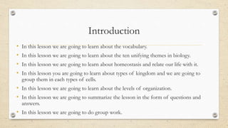 Lesson 1- 2 in Biology book | PPT
