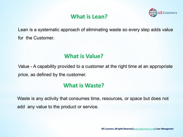 Lean Management Lesson 1 | PPTX | Manufacturing Industry | Industries