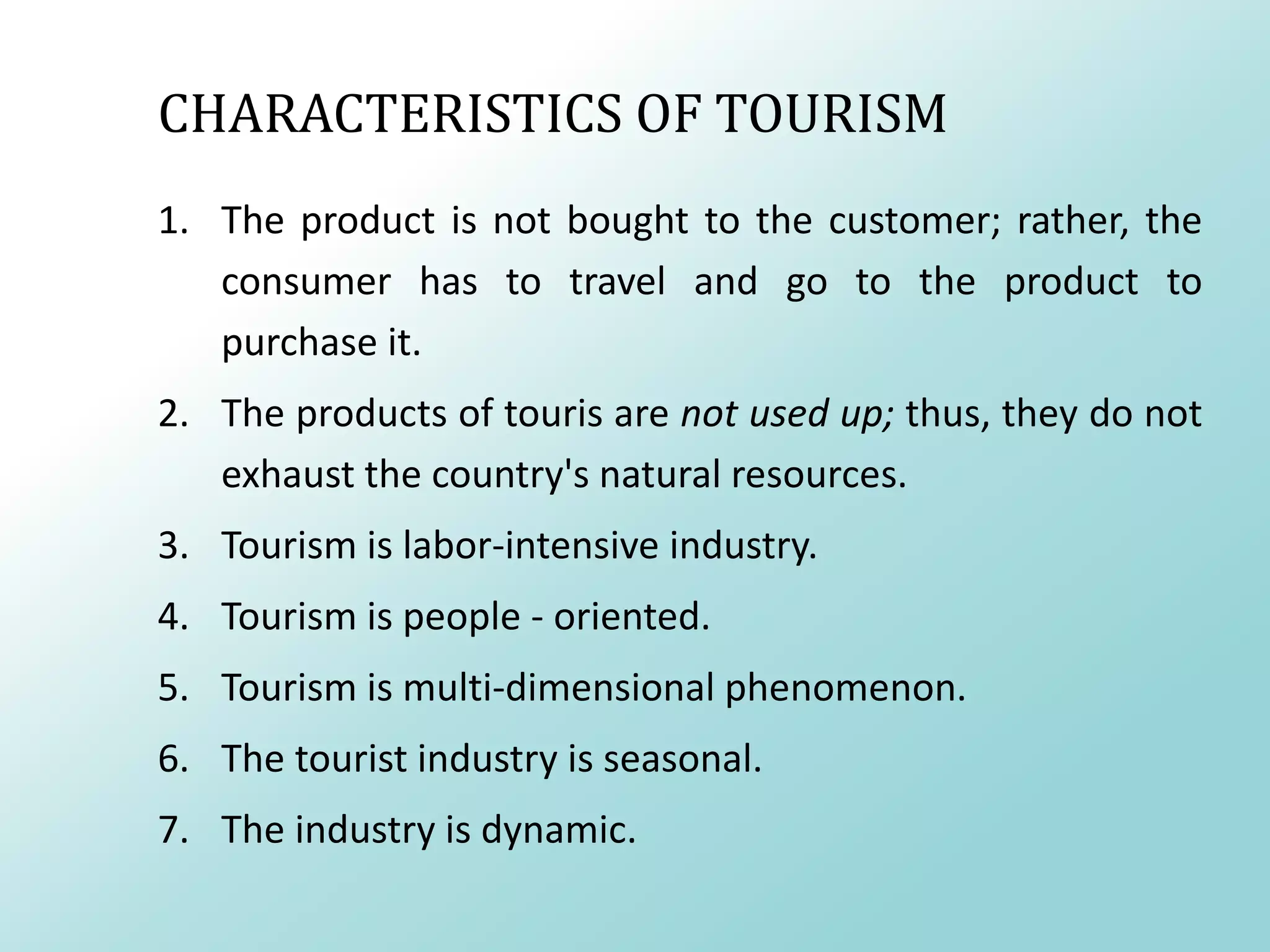 The meaning and Importance of Tourism | PPTX