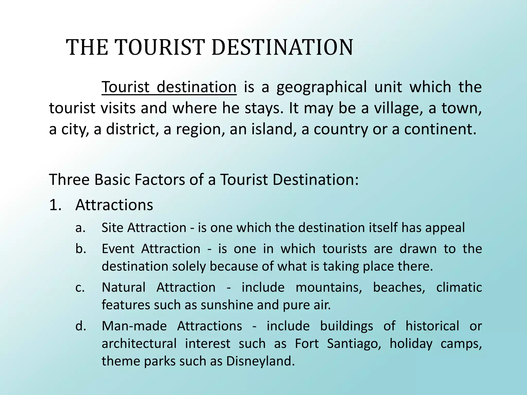 The meaning and Importance of Tourism | PPTX