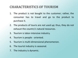 The meaning and Importance of Tourism | PPTX