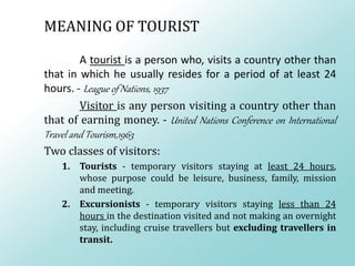 The meaning and Importance of Tourism | PPTX