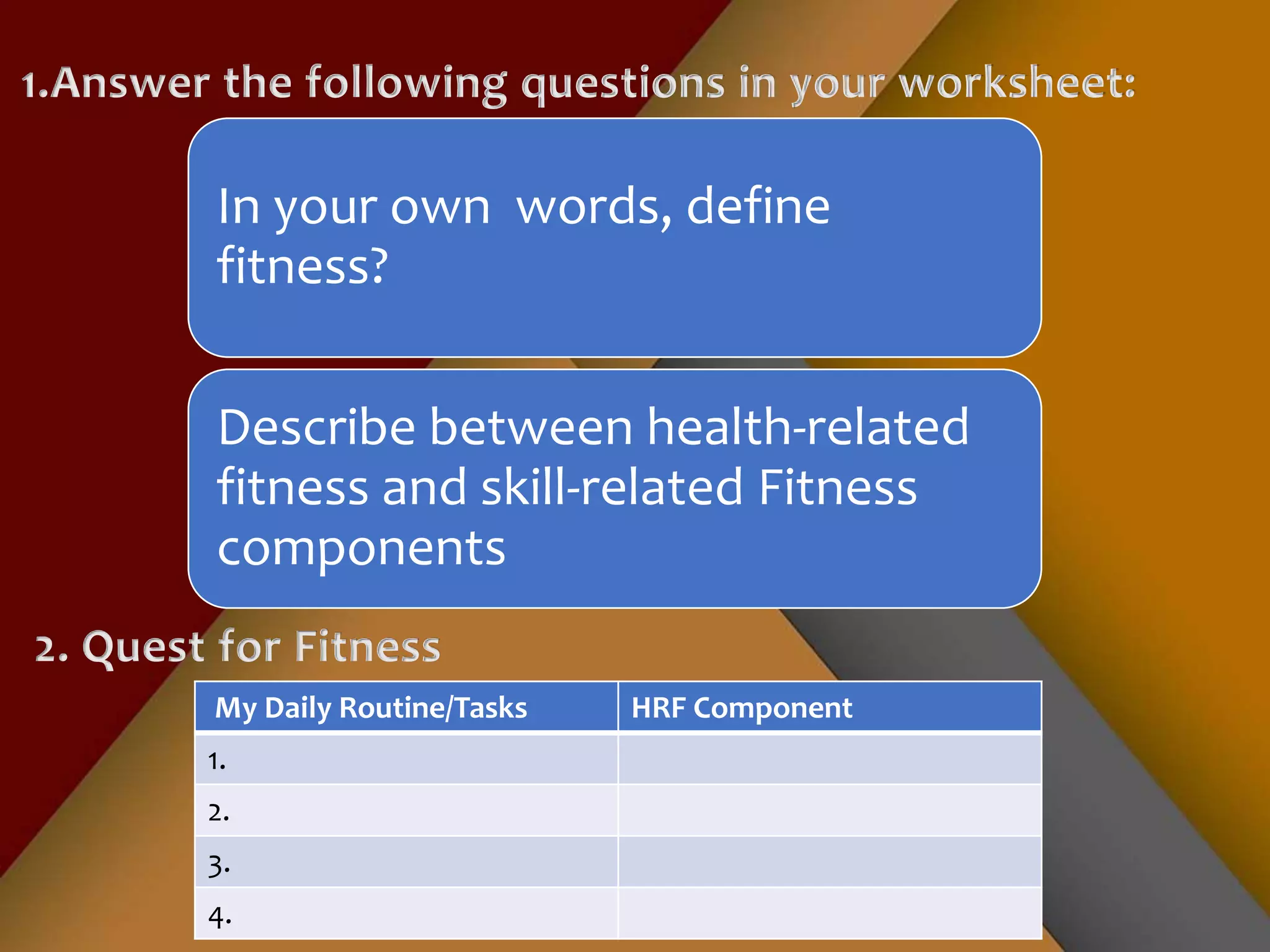 Health related Fitness G8 First Quarter | PPTX | Physical Therapy ...