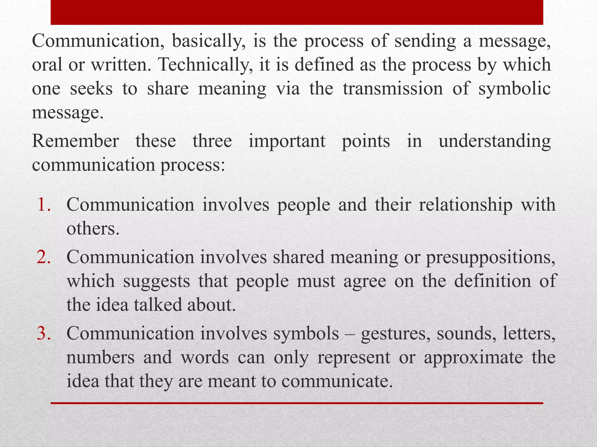 The Communication Process | PPTX